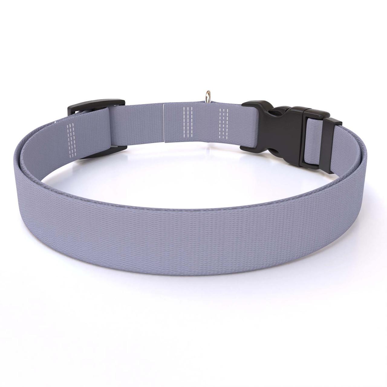 Gray Simple Solid Dog Collar - Yellow Dog Design