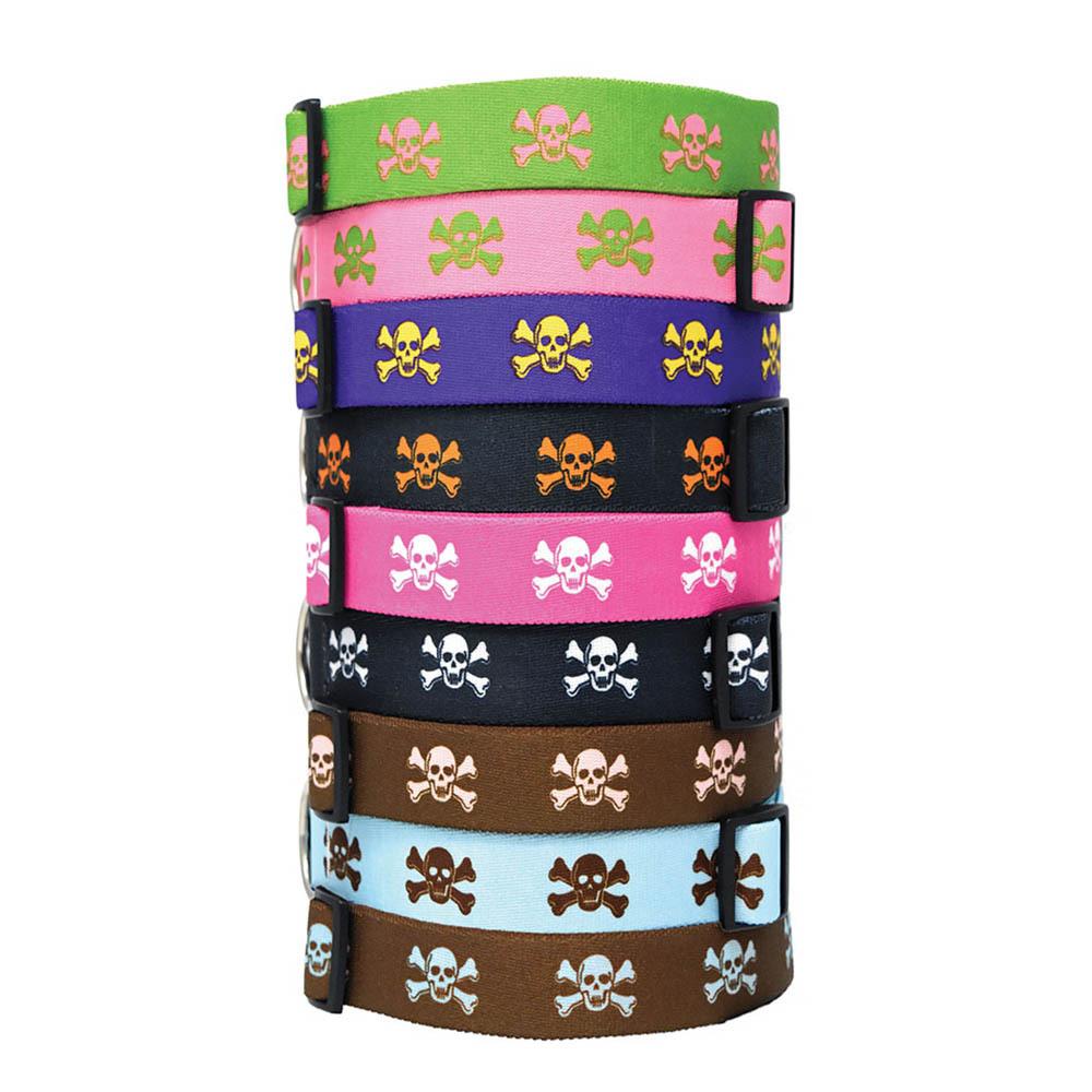 Dog Collar, 2-Color Skulls | Yellow Dog Design